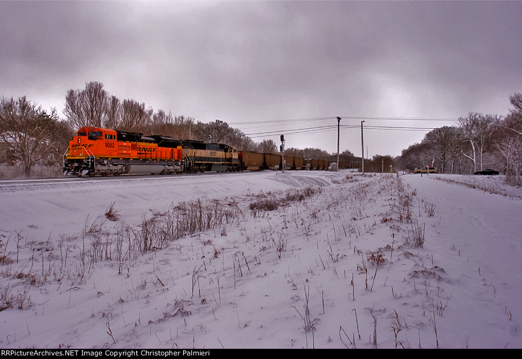 BNSF 9082 & 9795 - Rear DPUs on C-NAMTHH0-20